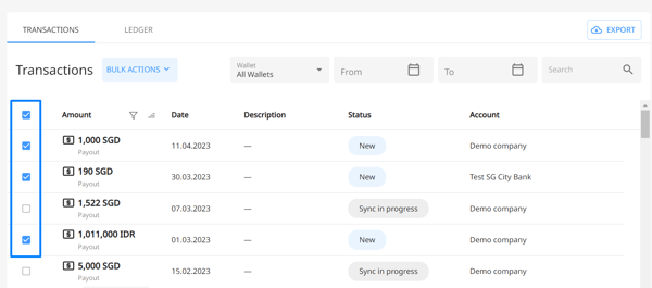 How to mass approve transactions?